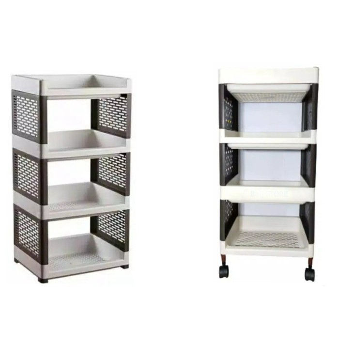 Rak Apartemen 4 Susun Rak Plastik Susun 4 Rak Serbaguna | Lazada Indonesia