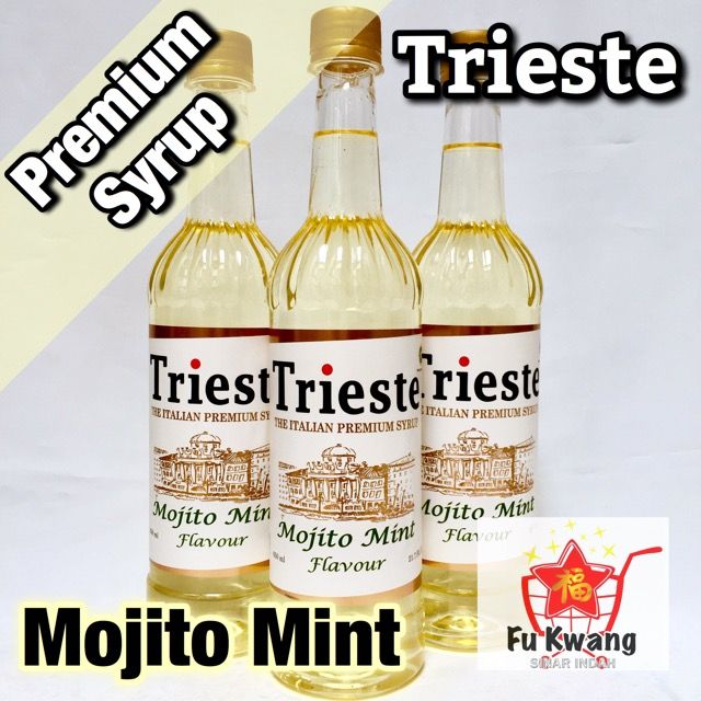 Sirup Trieste Premium Syrup Rasa Mojito Mint Flavour 650 ml | Lazada ...