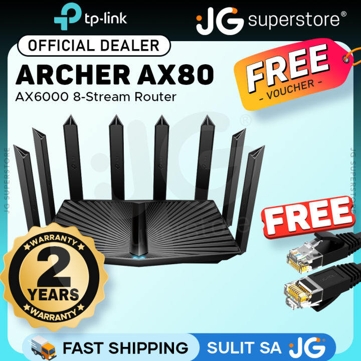 TP-Link Archer AX80 Lightning Fast AX6000 8-Stream Dual Band MU-MIMO Wi ...