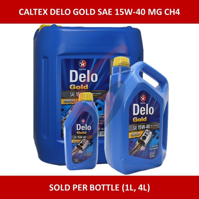 (1L/4L) Caltex Delo Gold SAE 15W-40 Multigrade CH4 heavy duty diesel ...