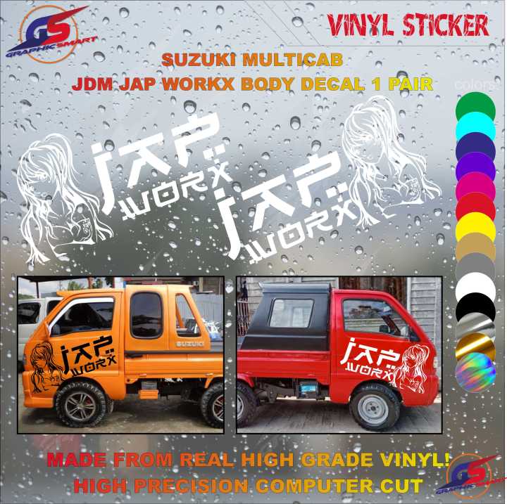 Suzuki Multicab Body Decals - JAP WORKX Anime JDM High Quality Vinyl ...
