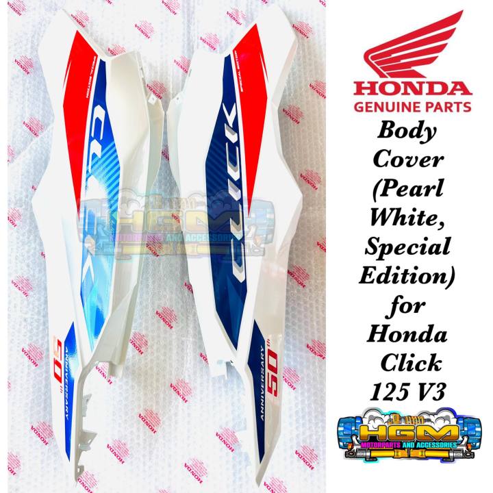 BODY SIDE COVER (PEARL WHITE 50TH ANNIV) HONDA CLICK 125i V3 | 83550 ...