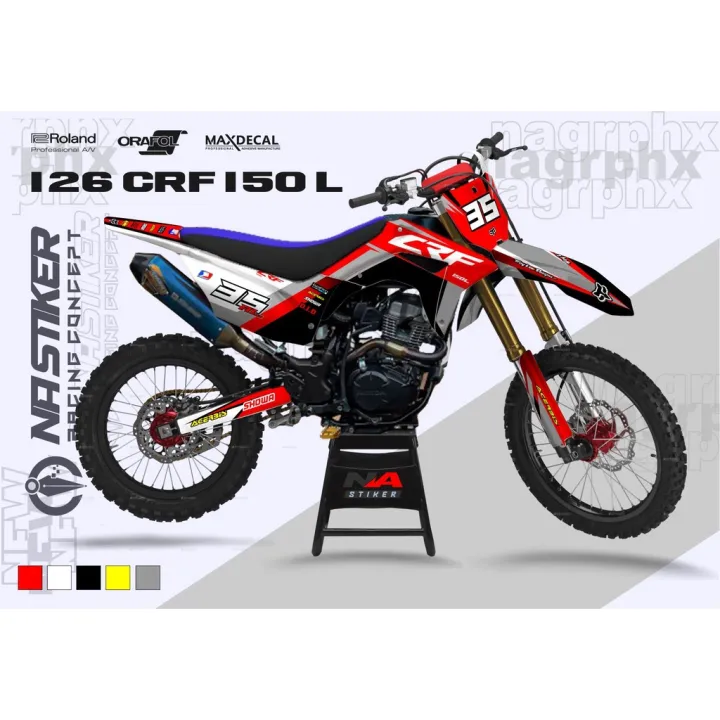 DECAL CRF RACING - DECAL CRF FULBODY RACING MERAH CRF-126 | Lazada ...