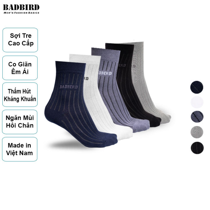 [TẤT NAM MÙA HÈ] SET 2 Đôi Tất Nam, Vớ Nam Sợi Tre Cao Cấp BADBIRD ...