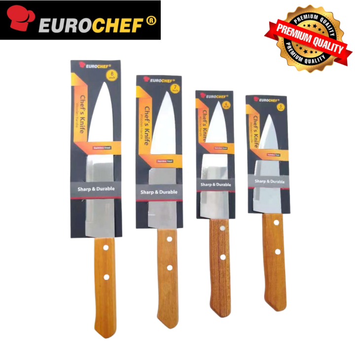 Eurochef Professional Chefs Knife 5" 6" 7" 8" Stainless Steel Blade ...