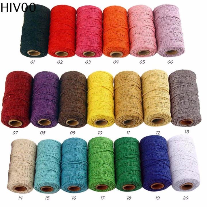HIV00 Pure Cotton Multicolor Macrame Crafts DIY Cotton Rope Home ...