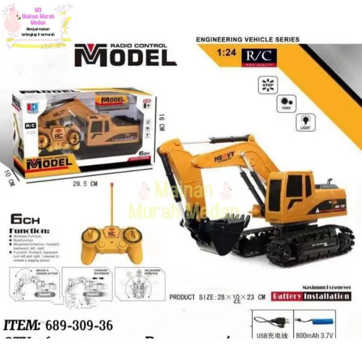 M3 - Mainan Konstruksi Engineering Vehicle Series Beko Shover Remote RC ...