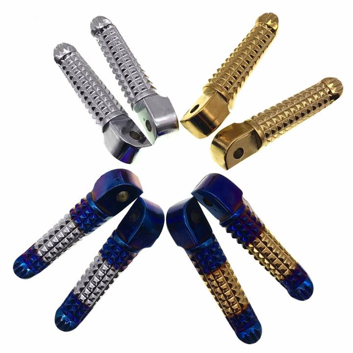 Motor Access Motorcycle Two Tone Titanium Rear Footrest Passenger Foot ...