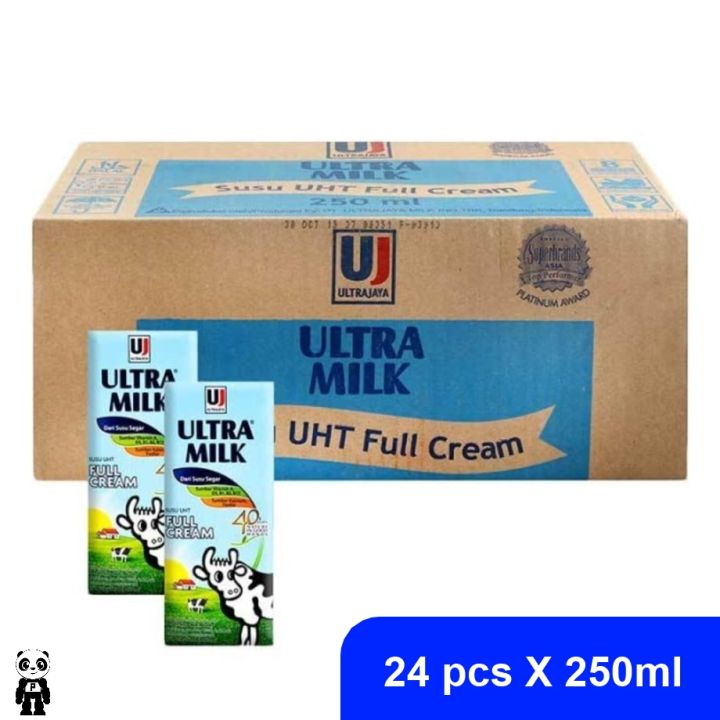 Ultra Milk Full Cream Karton isi 24 pcs X 250ml Susu Ultra UHT | Lazada ...