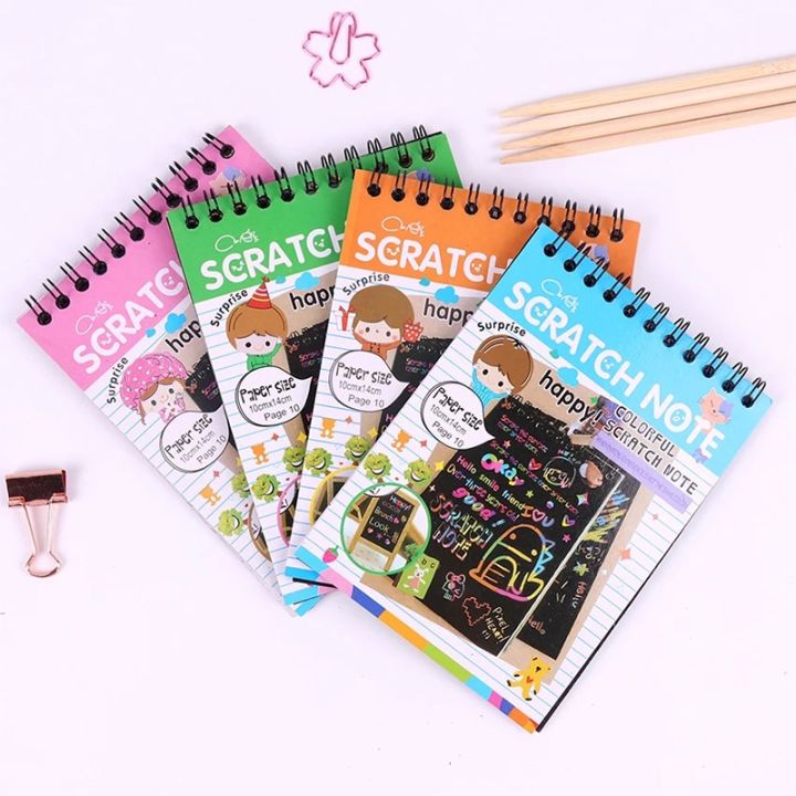 Rainbow Scratch Notebook Magic Colorful Kids Children Drawing Painting ...
