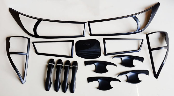Combo Garnish Matte black for Toyota Innova 2016 to 2021 | Lazada PH