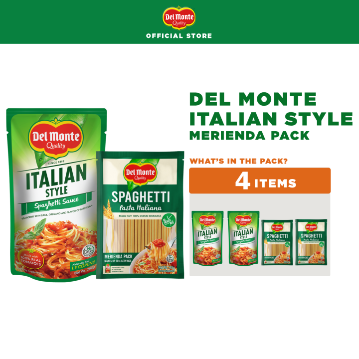 DEL MONTE Merienda Bundle - Italian Spaghetti x 4 items (Italian Style ...