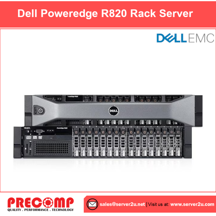 (Refurbished) Dell PowerEdge R820 Rack Server (4xE54617.96GB.3x512GB ...