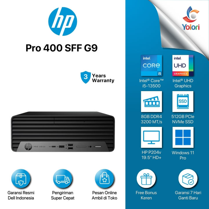 HP Pro 400 G9 SFF PC i5-13500 8GB 512GB Windows 11 Pro + HP Monitor ...