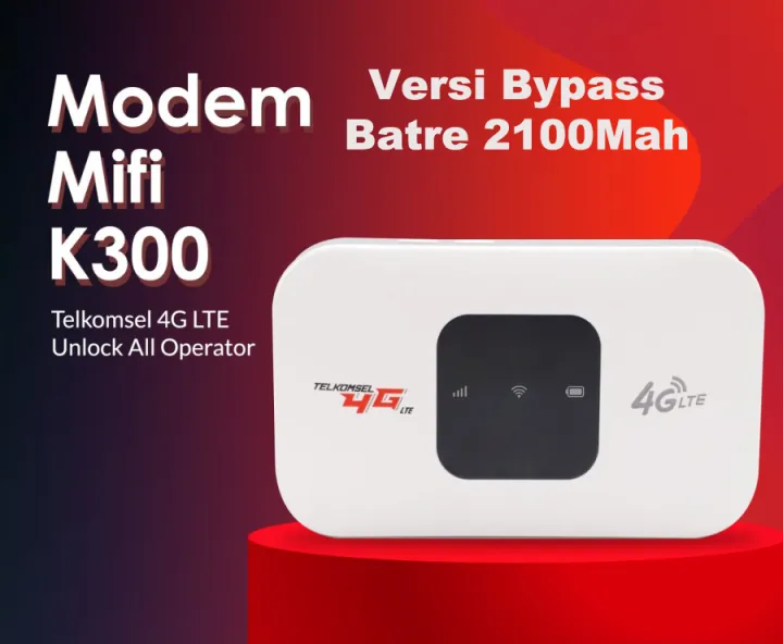 Modem Wifi Telkomsel 4G LTE Mifi K300 Unlock All Operator Bypass ...