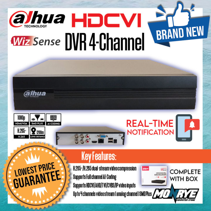 DVR - 4 Channel - DAHUA - DH XVR1B04 I - Brand New for CCTV System / Complete with Box | Lazada PH