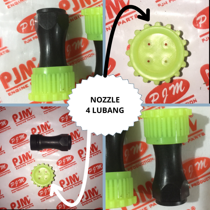 NOZZLE NOSEL SEMPROT NOZEL NOSEL NOJEL SPRAYER BESAR PLASTIK 4 MATA 4 ...