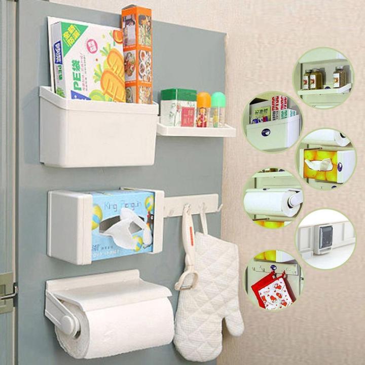 5in1 Kitchen Magnetic Tissue Paper Roll Holder Organizer | Lazada PH