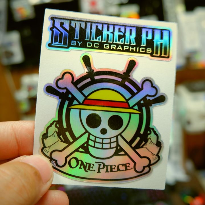 ONE PIECE LUFFY LOGO HOLOGRAPHIC STICKER | Lazada PH