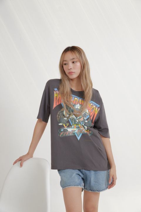 (พร้อมส่ง) SAC.BANGKOK Vintage Tee เสื้อยืดพิมพ์ลาย | Lazada.co.th