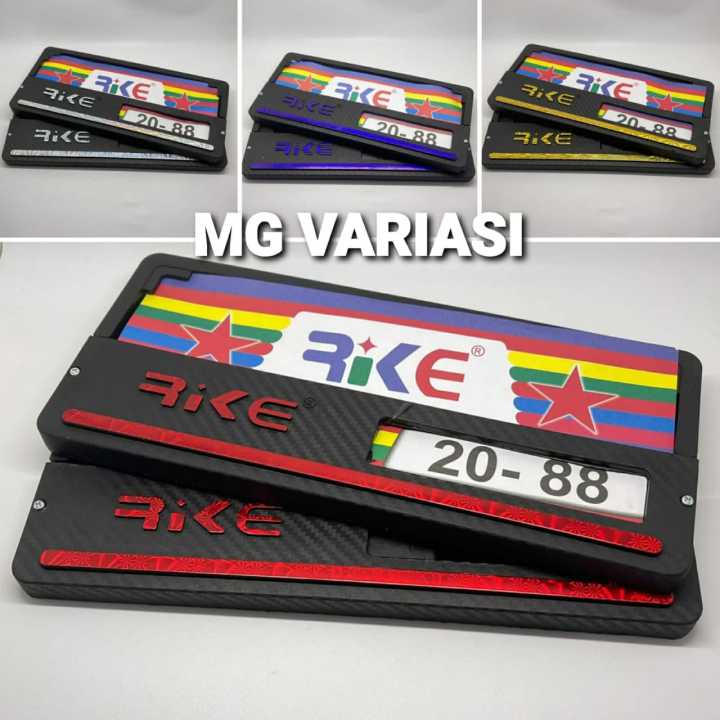 PROMO 1 PASANG TEMPAT PLAT NOMOR MOTOR / PLAT NOMOR MOTOR RIKE KARBON ...