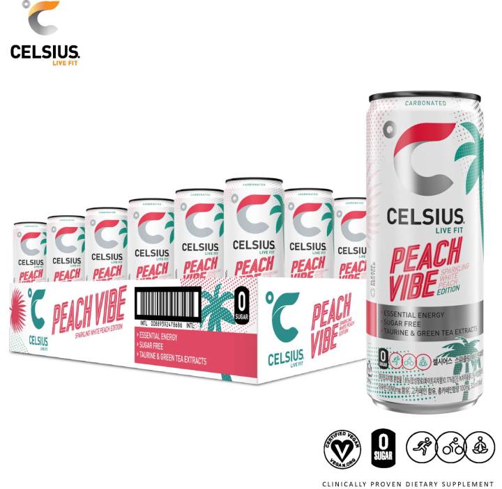 CELSIUS ENERGY DRINK PEACH VIBE | Lazada PH