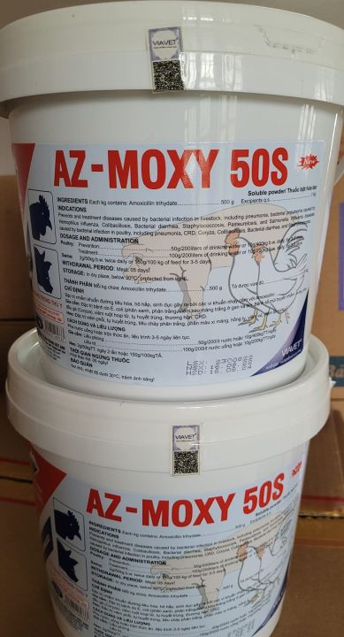 AZ - MOXY 50S Viavet. Amox Đ/TrEcoli, coryza, tụ huyết trùng, tiêu chảy ...