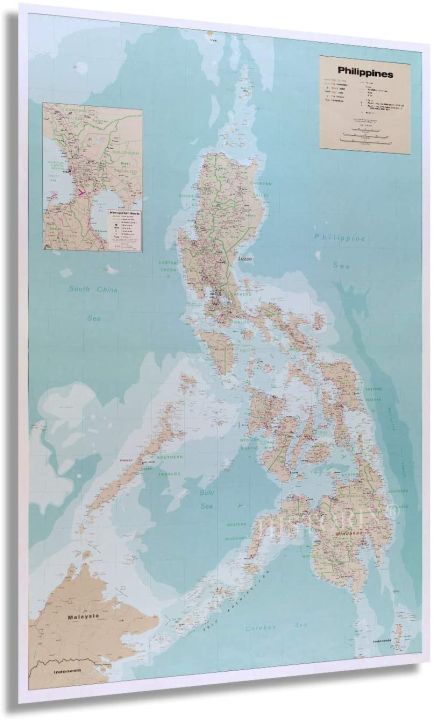 Map of The Philippinesinch Philippine Islands Map Includes Inset of ...