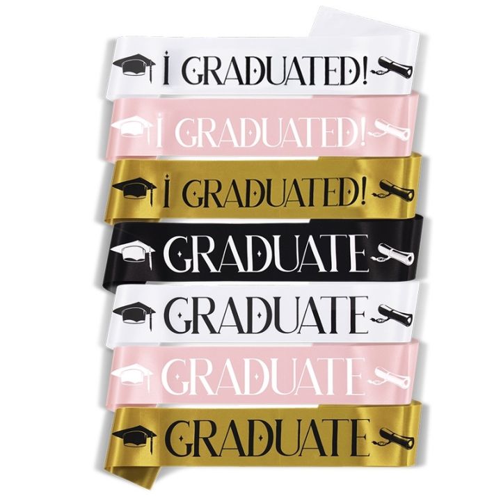 【Exclusive Design】I Graduated Sash Graduate Graduation Decoration Photo ...