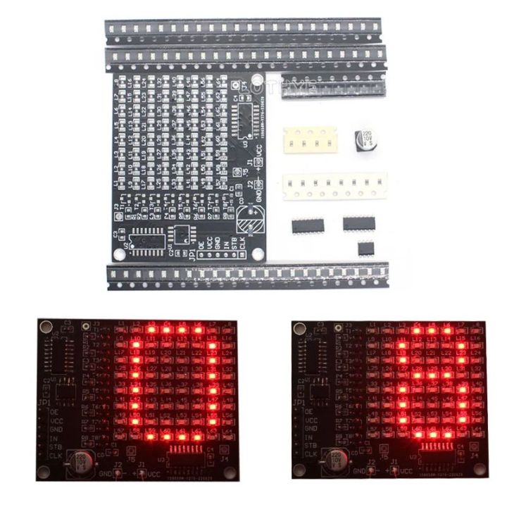 64 LED SMD Dot Matrix Advertising Screen Welding Practice Kit 0-9 ...