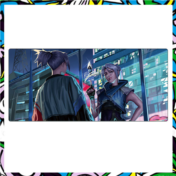 แผ่นรองเมาส์ขนาดใหญ่พิเศษ Fearless Contract แผ่นรองโต๊ะเกม Valorant ...