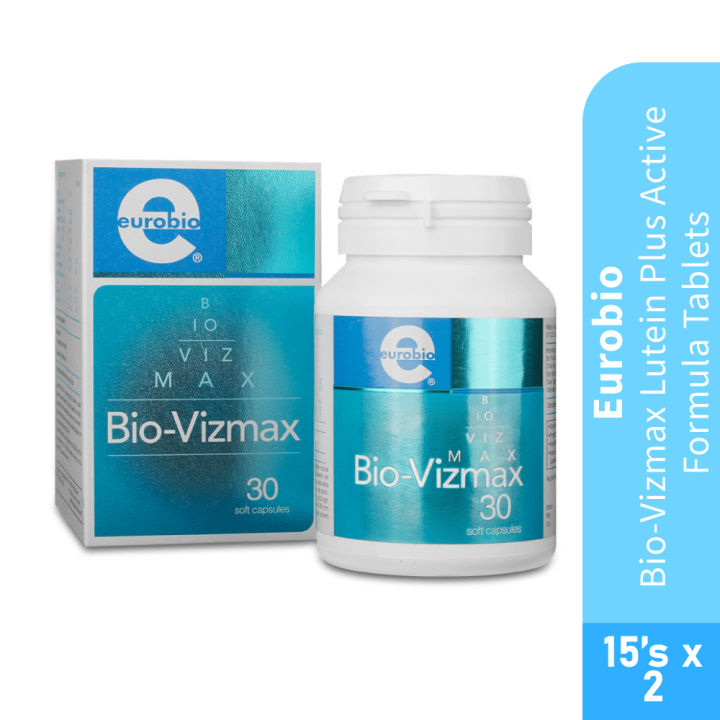 EUROBIO Bio-Vizmax Lutein Plus Active Formula Tablets 2x15's - Tablet ...