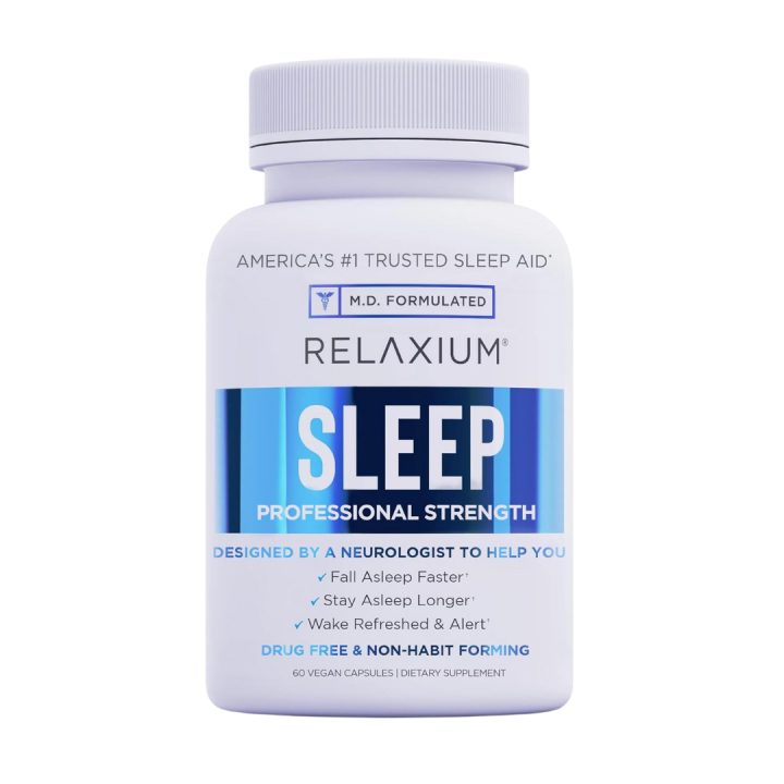 Relaxium Sleep Non-Habit Forming Sleep Aid Supplement, 60 Vegan ...
