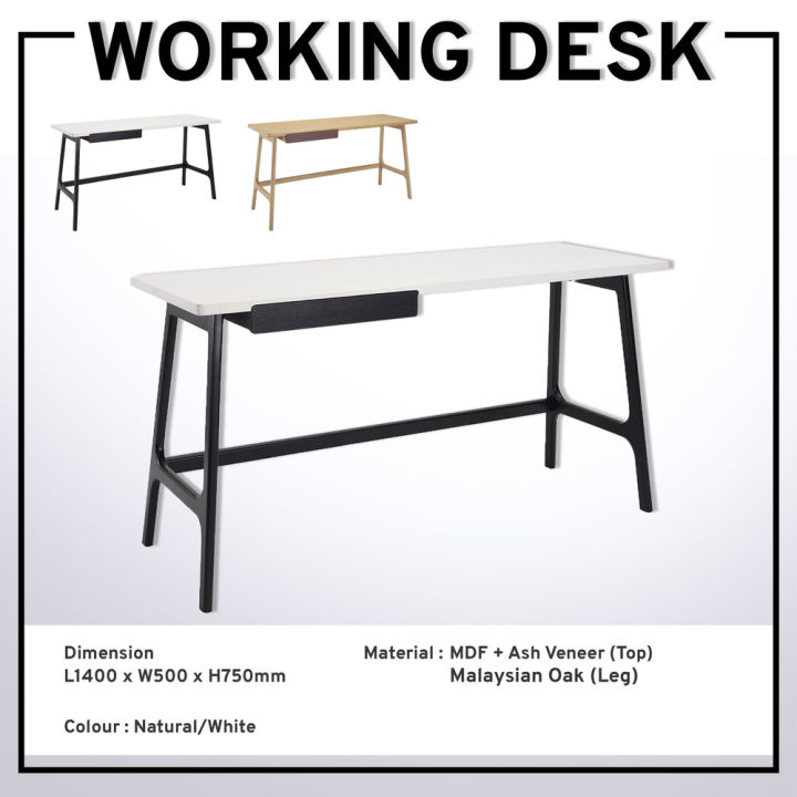 Working Desk White Office Table Study Desk Table | Lazada Singapore