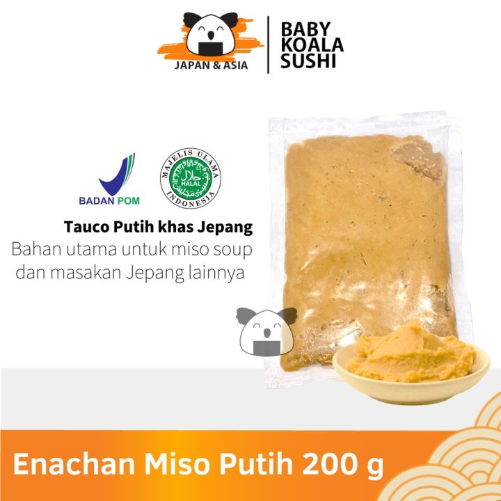 ENACHAN Pasta Miso Putih 200 g Halal │ Tauco Ala Jepang untuk Sup Miso ...