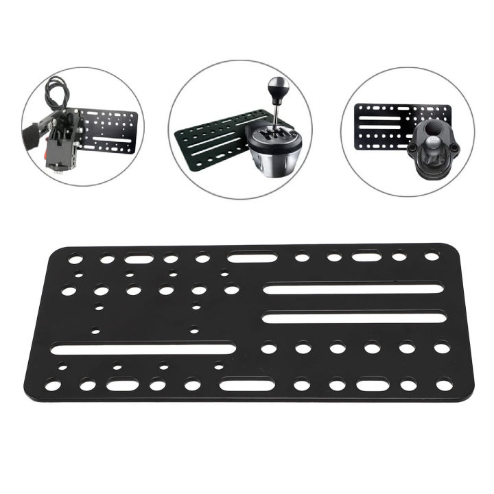 Bewinner USB Handbrake Desk Mount Bracket Plate Universal Multiple Hole ...