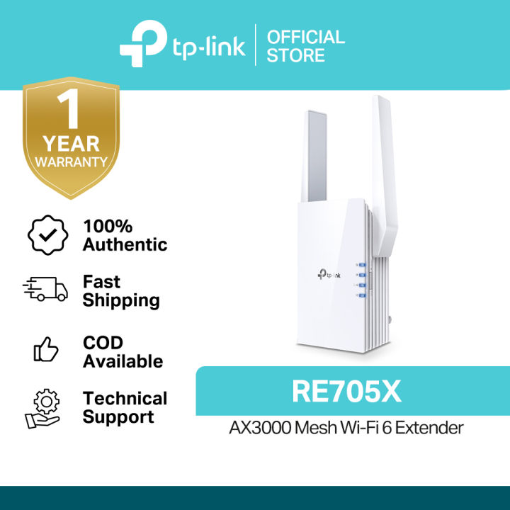 TP-Link RE705X AX3000 MU-MIMO Mesh Dual Band Wi-Fi 6 EasyMesh ...