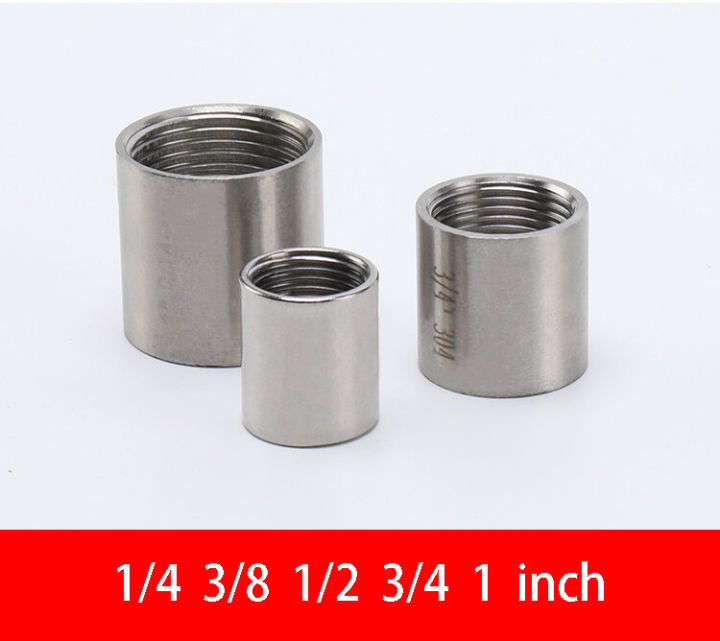 Threaded Pipe Coupling NPT1/2 3/4 1/4 3/8 1Inch 304 Stainless Steel ...