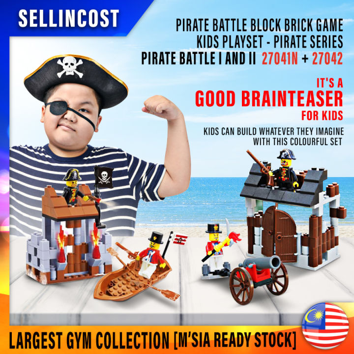 SellinCost Pirate Series Block Brick Game Kids Playset Puzzle Pirate ...