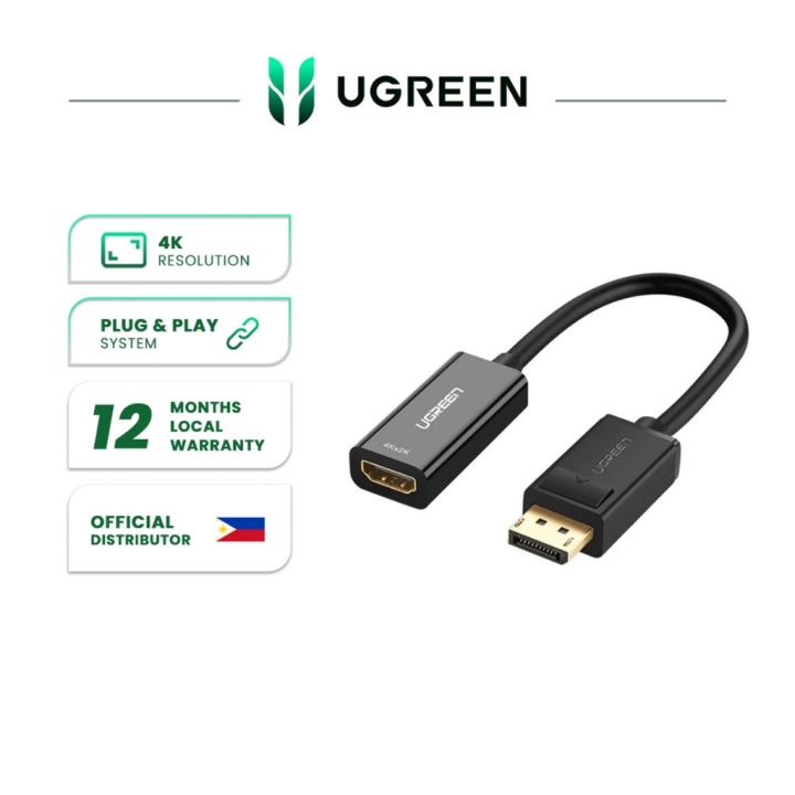 UGREEN 4K 1080P DisplayPort Male to HDMI Female Converter for Laptop ...
