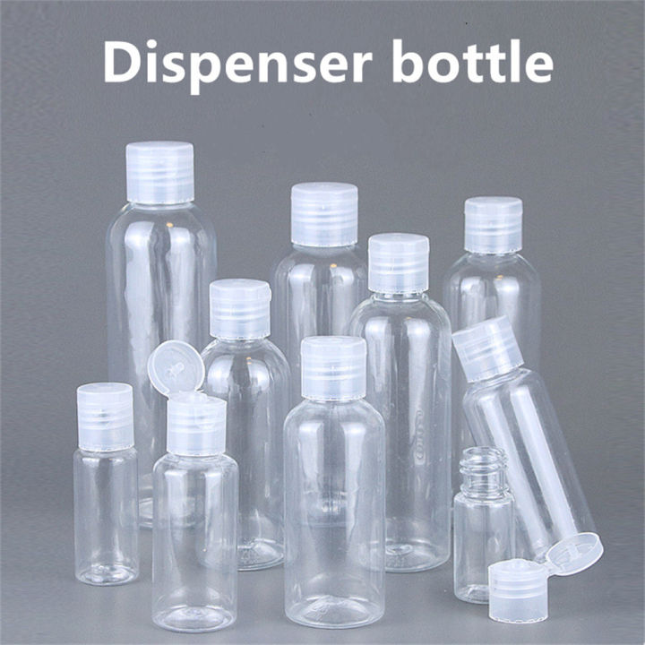 Portable Travel Bottles Lightweight Flip Lid Transparent Containers ...