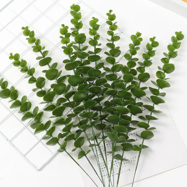 2/5/10pcs Eucalyptus Stems Artificial Eucalyptus Leaves Stems Real Grey ...