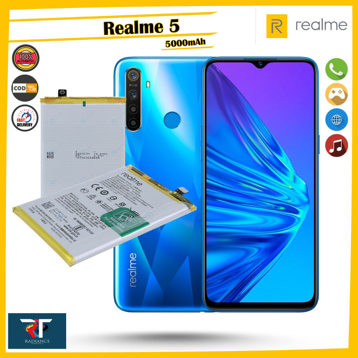 REALME 5 Battery RMX1911, RMX1919 ( 100% Original ) | Model: BLP729 ...