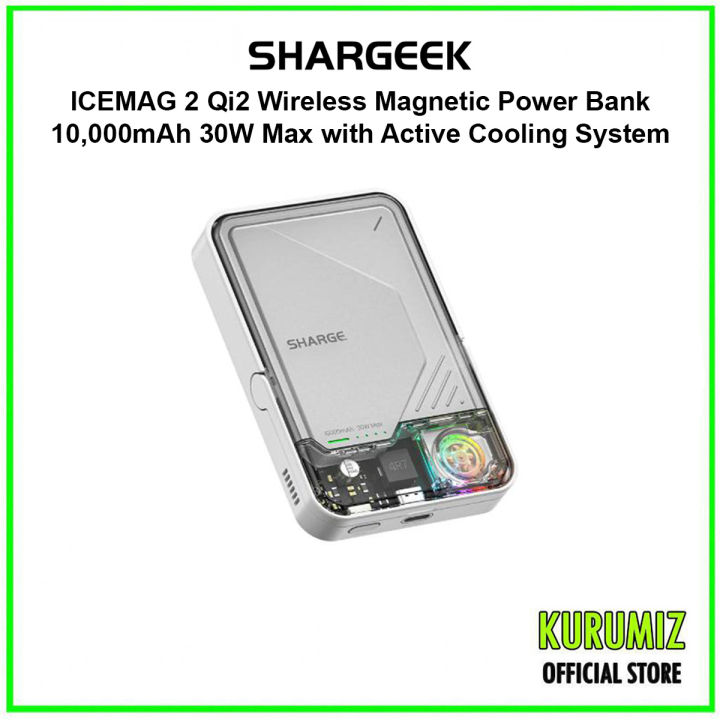 Sharge (Shargeek) ICEMAG 2 Qi2 Wireless Magnetic Power Bank 10,000mAh ...
