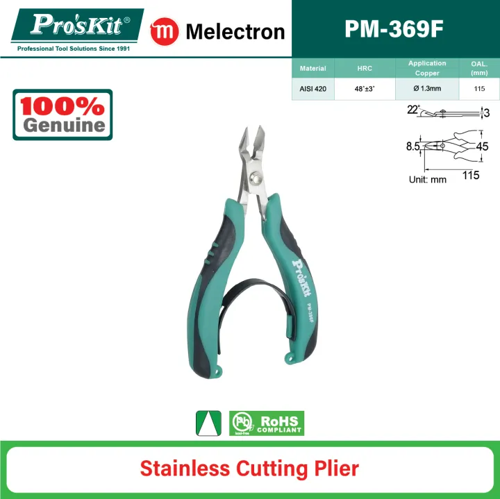 Pro'sKit PM-396F Stainless Cutting Plier | Lazada
