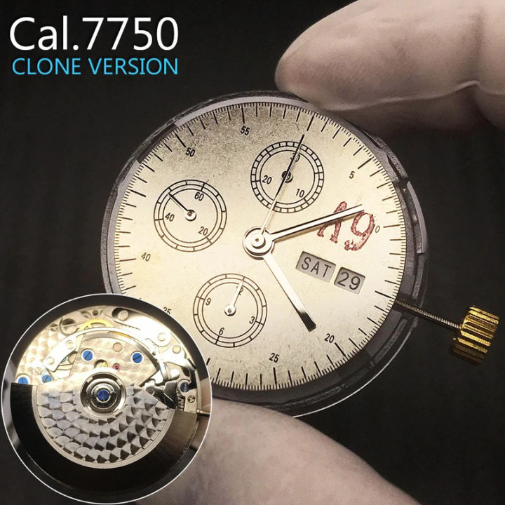 China Clone ETA 7750 Automatic Chronograph Watch Movement 12/6/9 ...