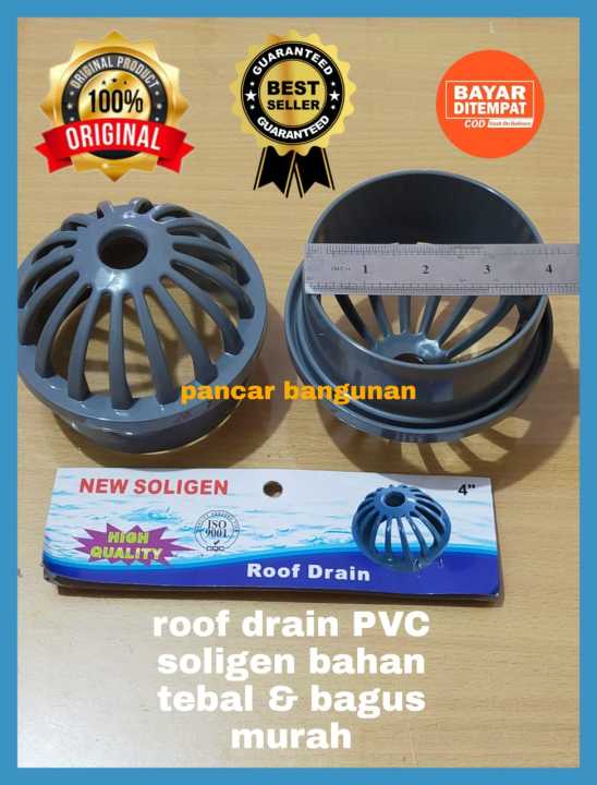 ROOF DRAIN PVC SOLIGEN 4 INCH - SARINGAN TALANG SOLIGEN 4 INCH - ROOF ...