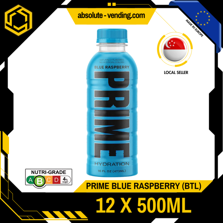 [CARTON] PRIME HYDRATION Blue Raspberry 500ML X 12 (BOTTLE) | Lazada ...