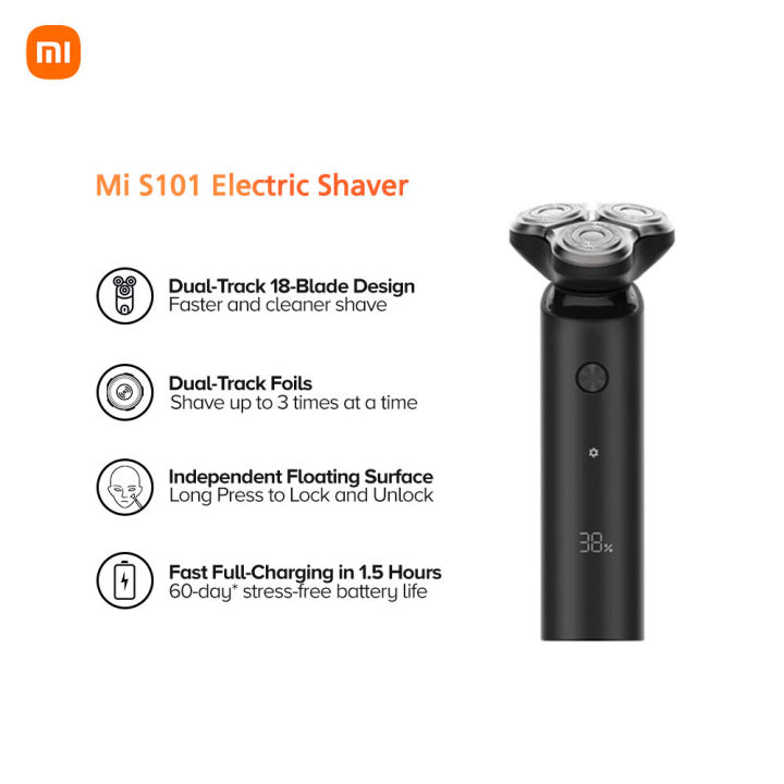 Xiaomi Mi S101 Electric Shaver Rechargeable IPX7 Water Resistance High ...