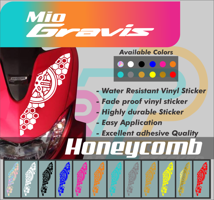 Yamaha Gravis Honeycomb Decals Sticker | Lazada PH